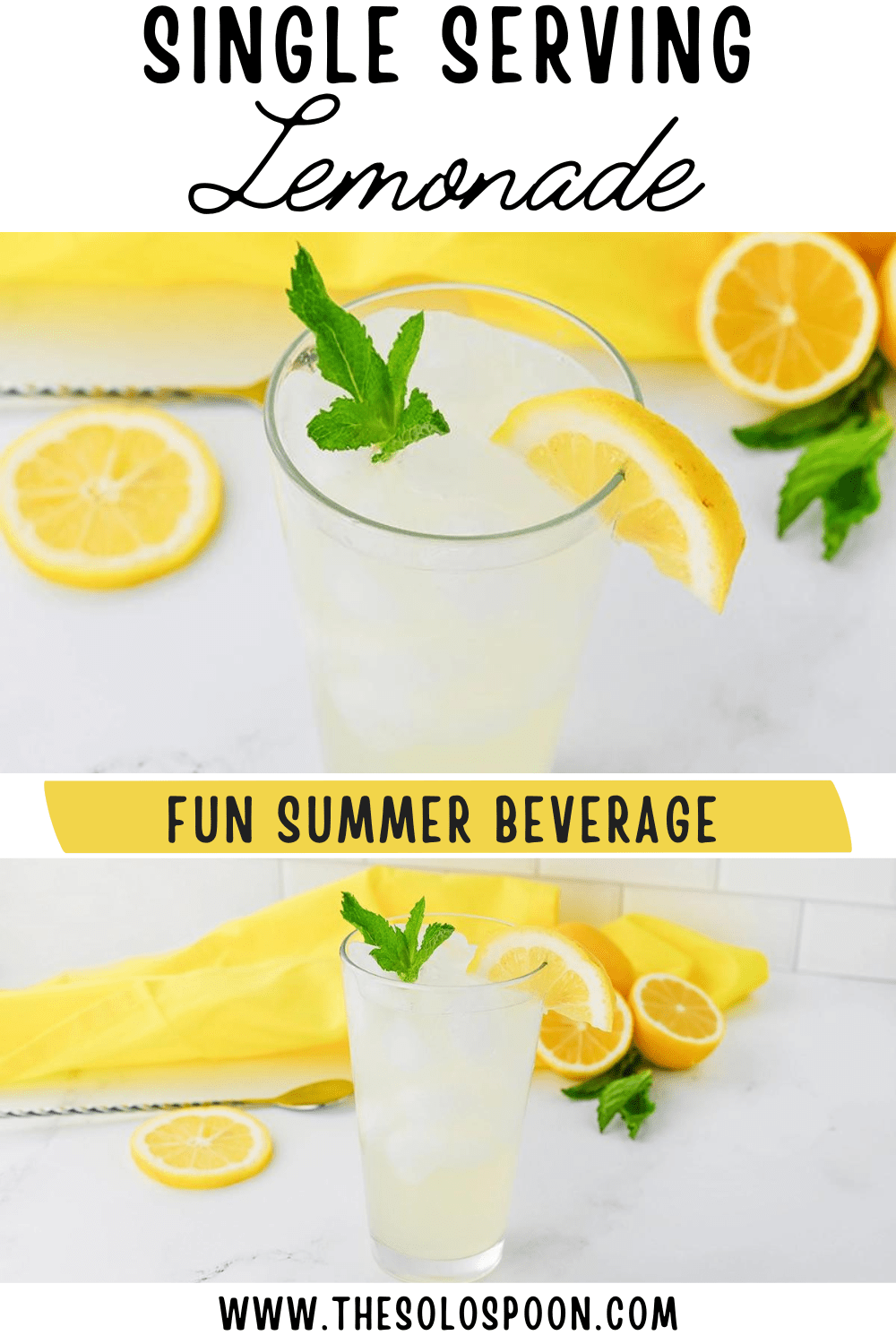 Lemonade Recipe for One - The Solo Spoon